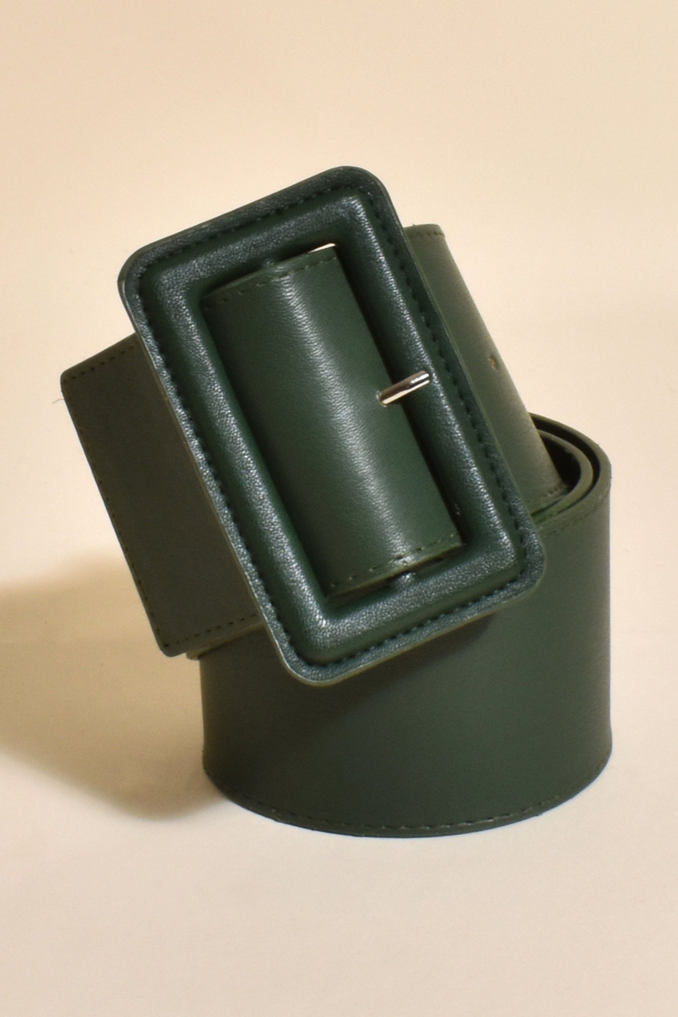 ADORNE ACCESSORIES Chunky Self-Covered Wide Belt - Forest Green – Smoke ...