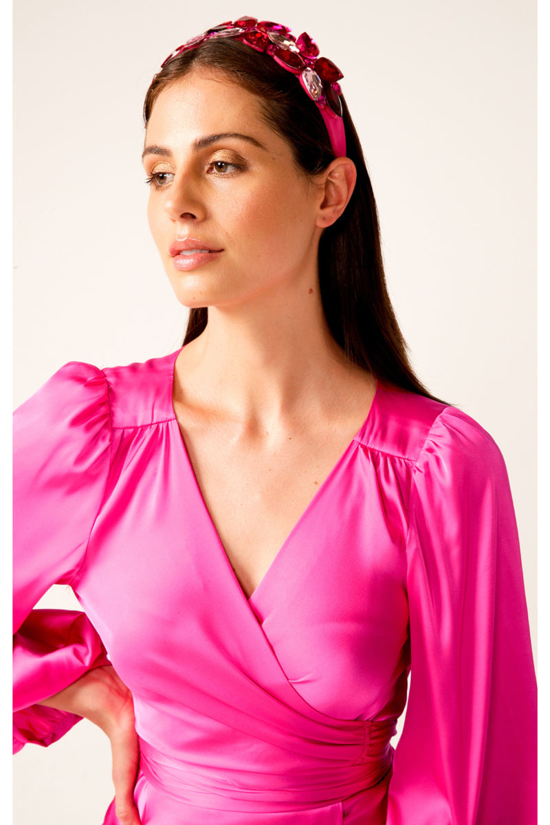 SACHA DRAKE STOCKIST Nolana Wrap Tunic Top - Candy Pink – Smoke ...